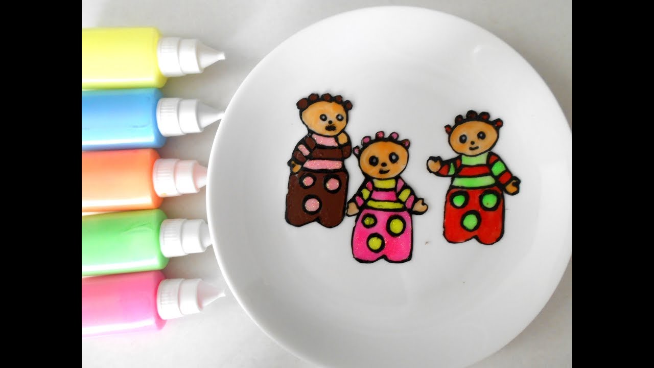 Tombliboos Coloring for kids Stained Glass Art on the Plate - YouTube