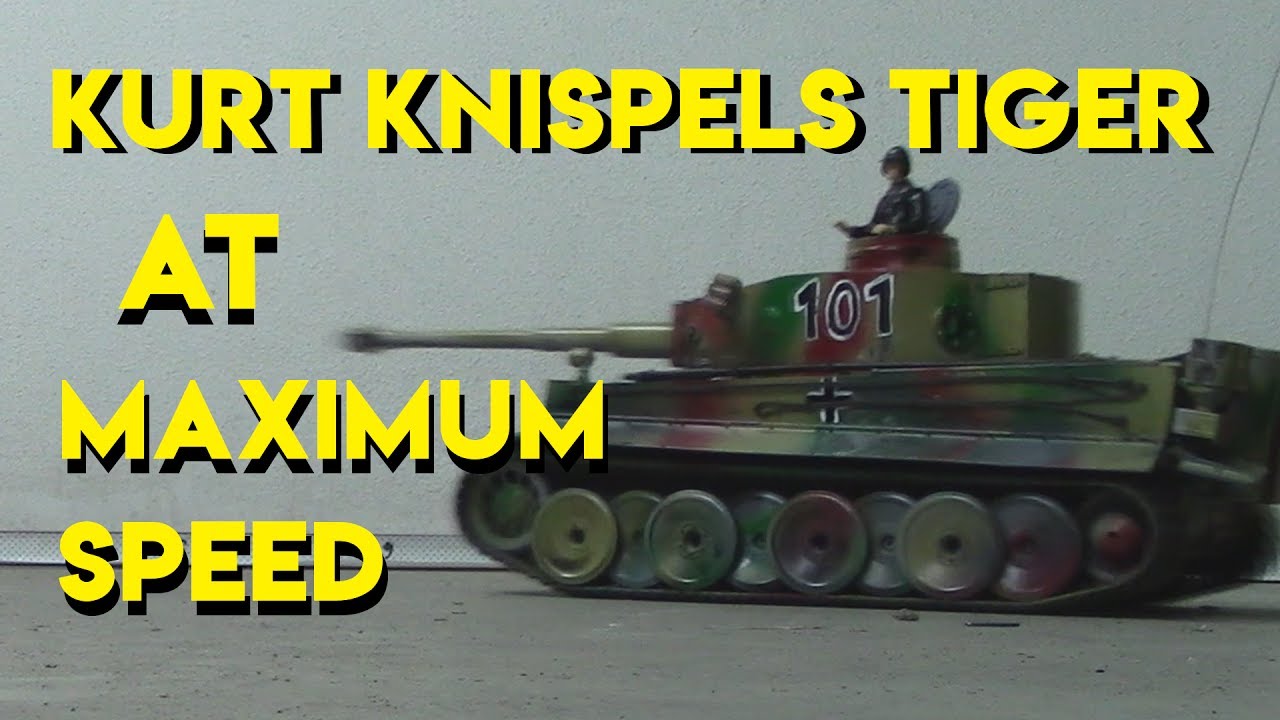 Kurt Knispels TIGER at maximum speed (1/16 RC scale model) - YouTube