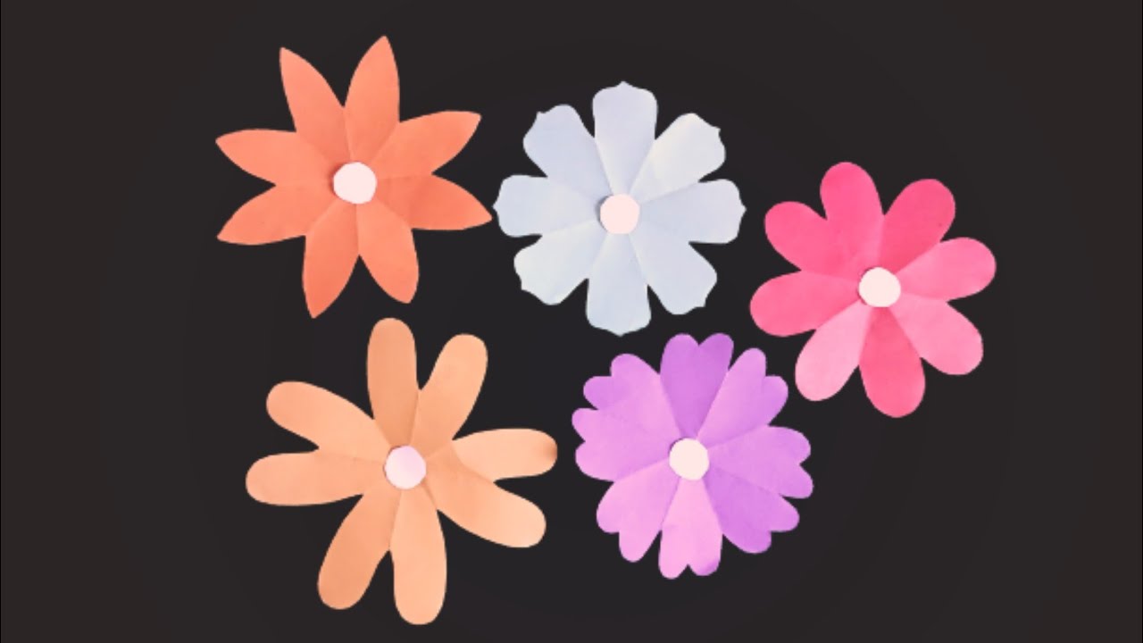Cara Memotong Kertas Origami Menjadi Bunga (Berbagai Bentuk) - YouTube