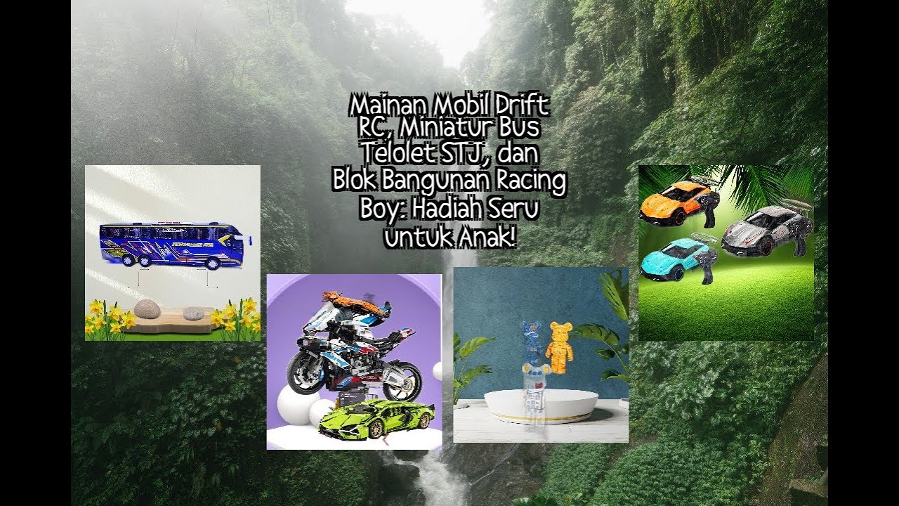 Mainan Mobil Drift RC, Miniatur Bus Telolet STJ, dan Blok Bangunan ...