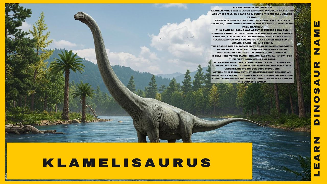 Learn about the [Klamelisaurus] | Fun Facts & Songs for Toddlers ...
