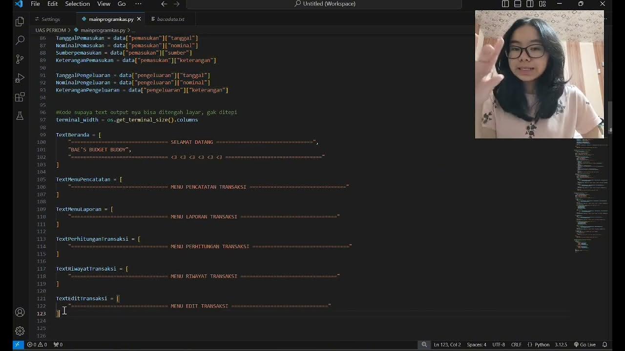 Bae's Budget Buddy - Tugas Besar Pemrograman Komputer - YouTube