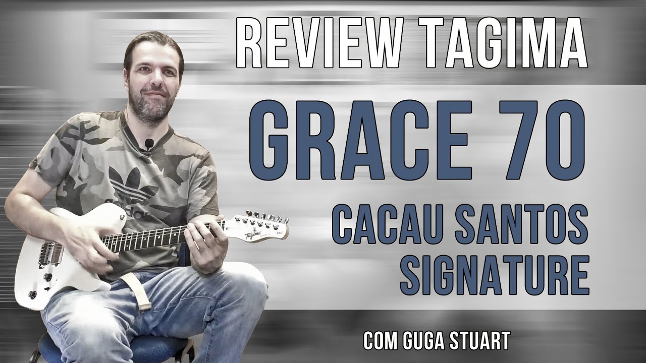 Review Guitarra Tagima Grace 70 White Sparkle | Cacau Santos Signature ...