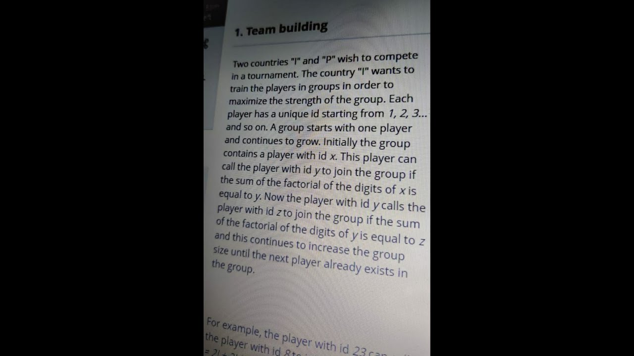 MountBlue Coding Question - TEAM BUILDING || 01 AUGUST 2021 - YouTube