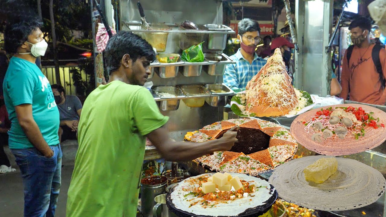 99 Varieties Of Dosas In One Place || Pizza Dosa | Cheese Dosa ...