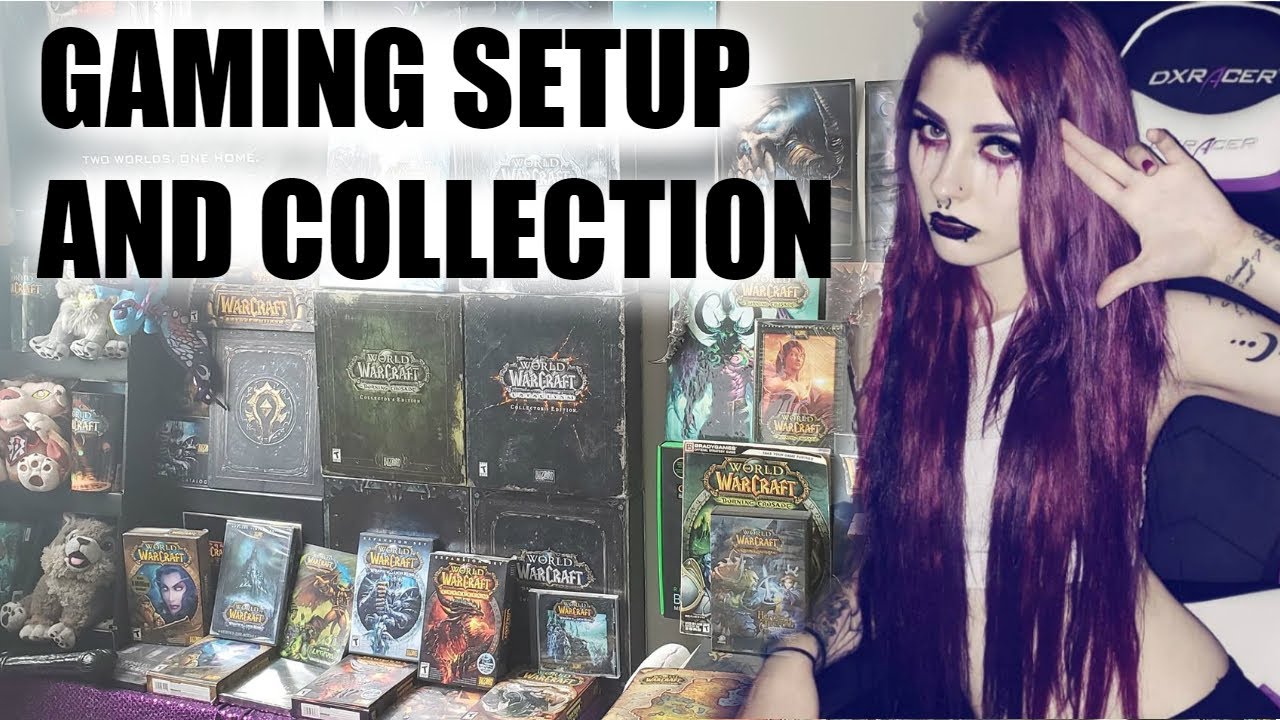 MY PC GAMING SET UP/ WORLD OF WARCRAFT COLLECTION! - YouTube