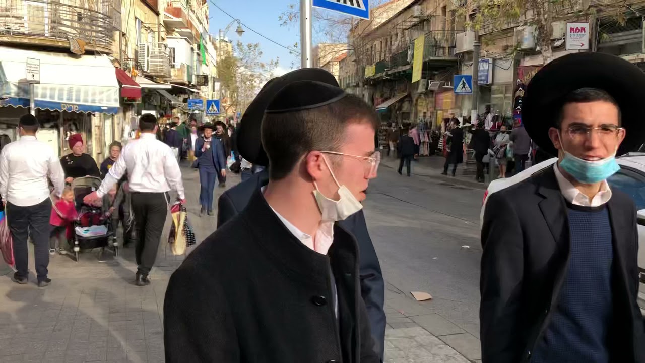 Day before Passover on malchei Israel street geula Jerusalem Israel ...