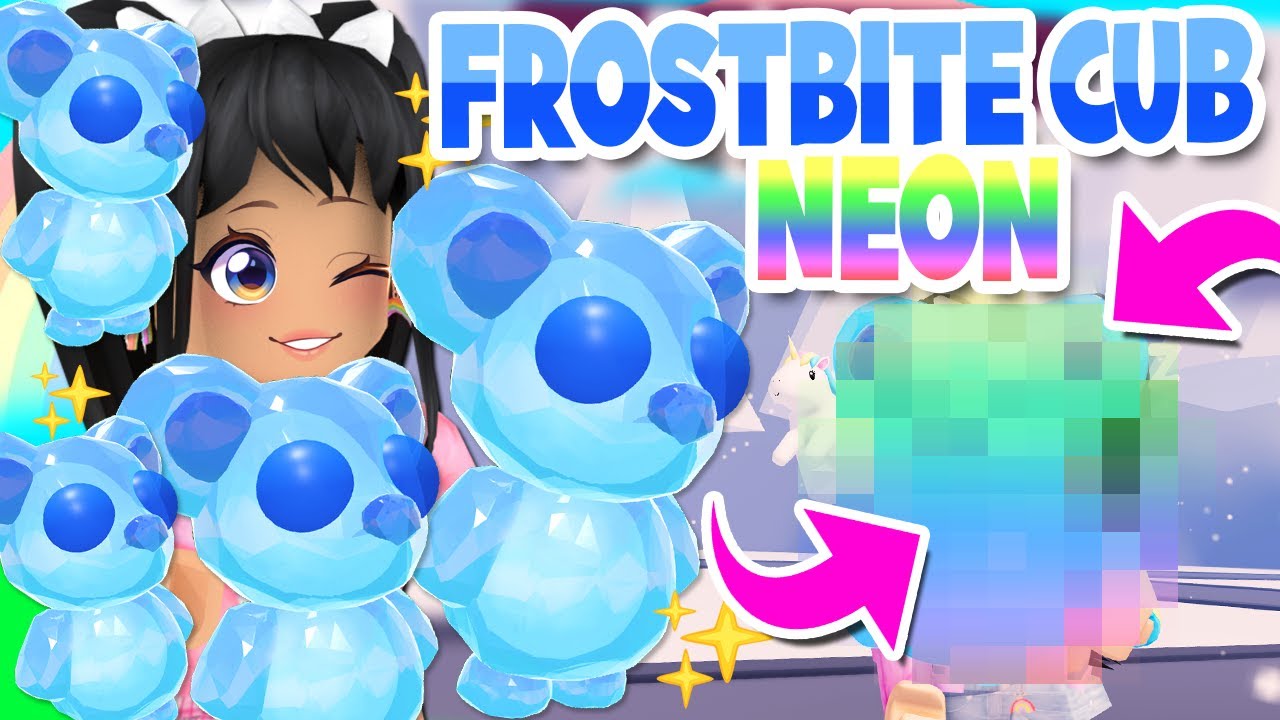NEON FROSTBITE CUB +TRICKS in Adopt Me! (roblox) - YouTube