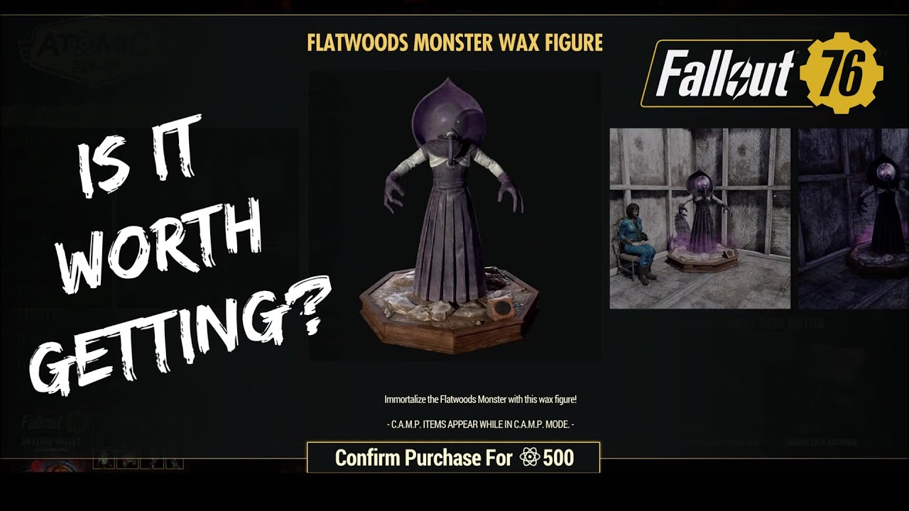 Fallout 76: Flatwoods Monster Wax Figure Review - YouTube