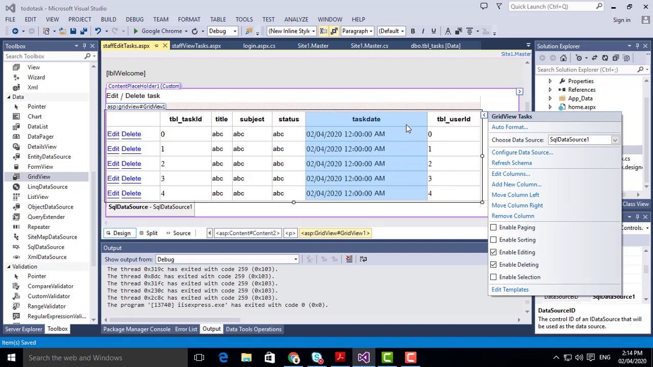 11 Update Delete Data in Gridview - YouTube