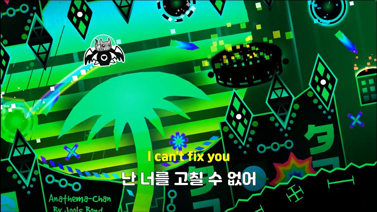 [Geometry Dash] Anathema [가사/해석/번역/lyrics] [4K] - YouTube
