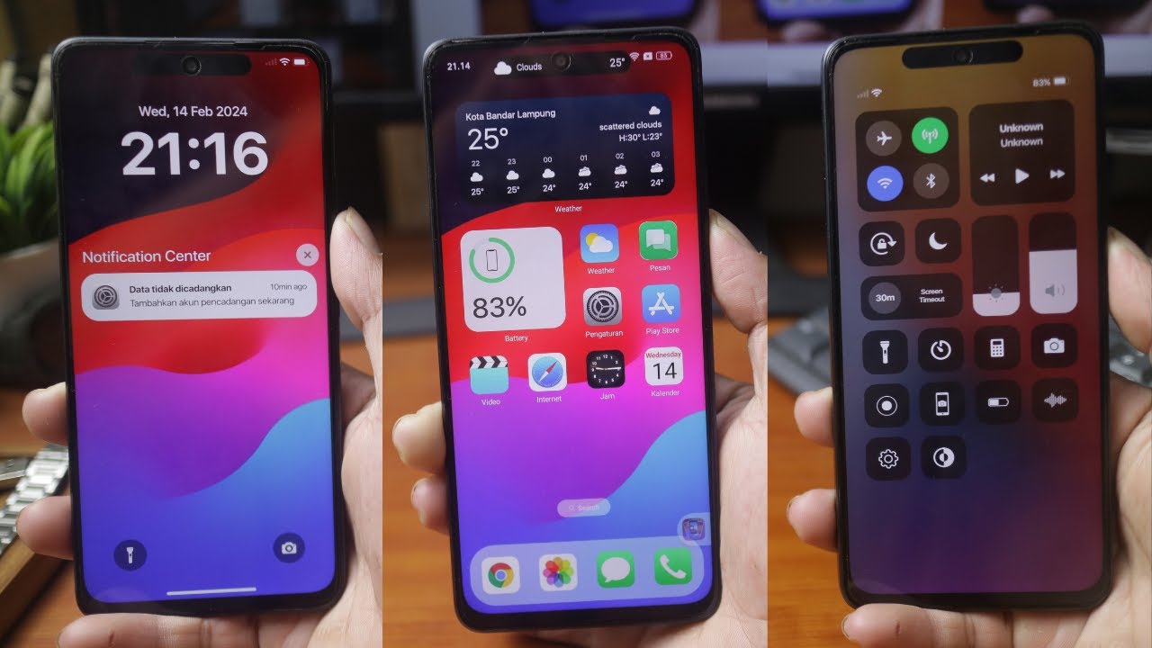 Cara Merubah Tampilan Android Menjadi iPhone IOS 17 - di Semua HP ...