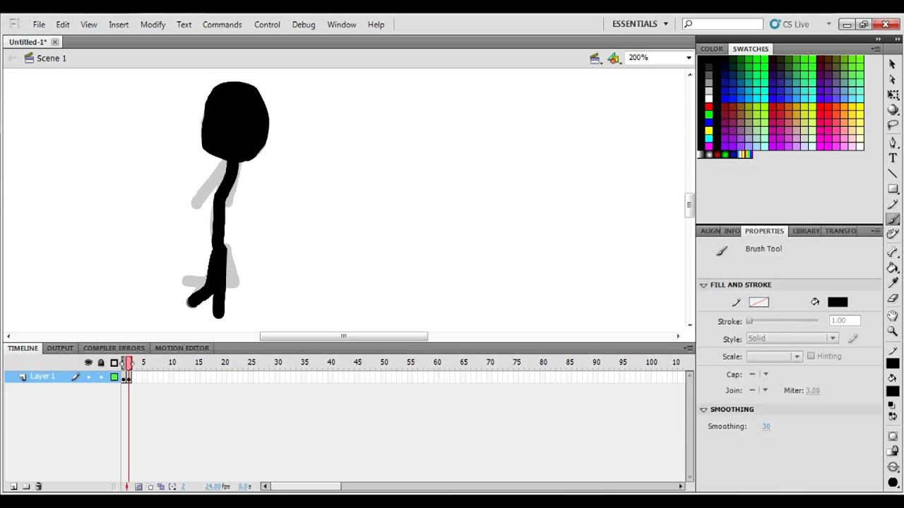 Flash Cs5 How To Make A Simple Yet Good Animation Youtube