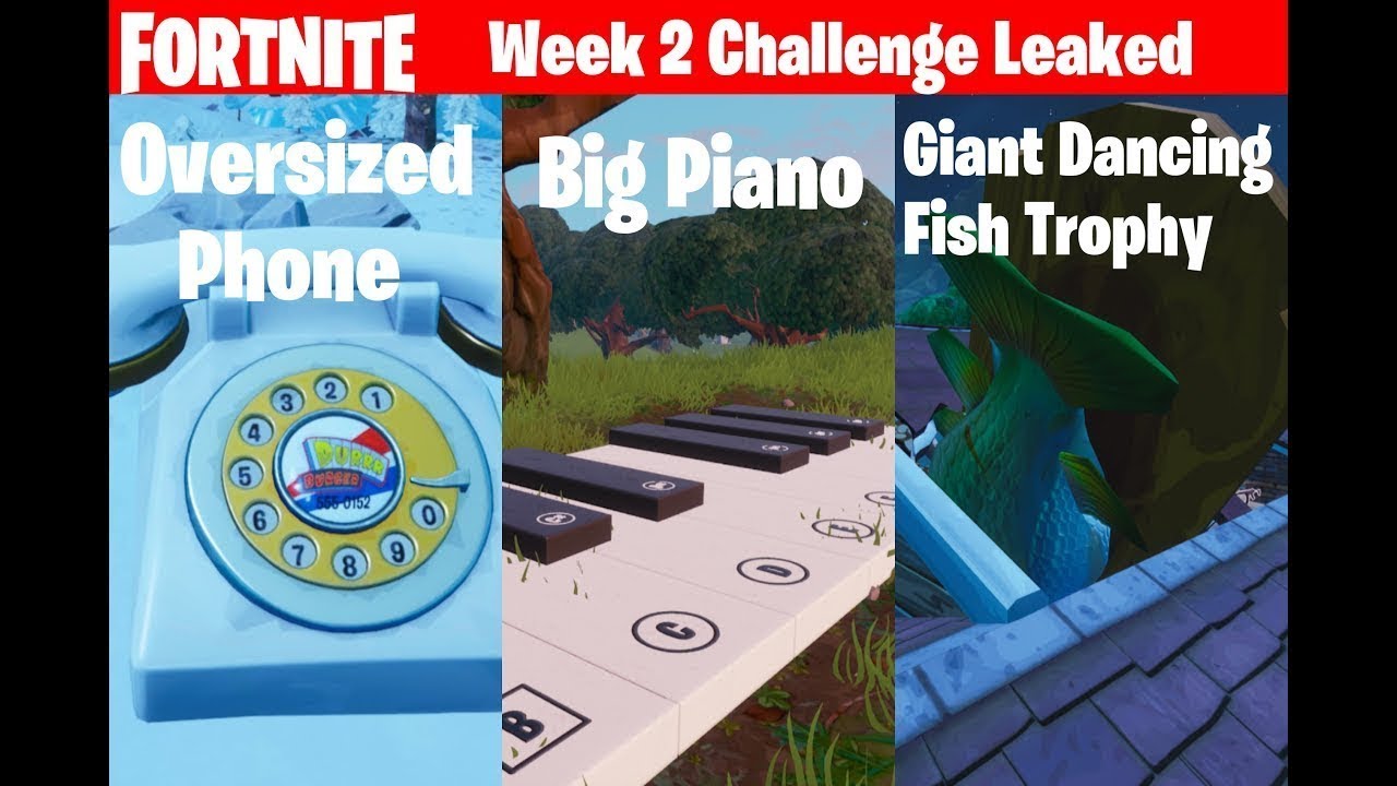 Fortnite ¦ Visit Oversized Phone, Big Piano and Giant Dancing Fish ...