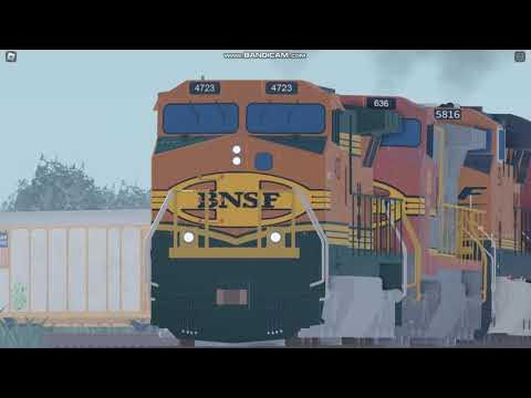 BNSF 4723 & BNSF Ex ATSF C44-9W Leads BNSF manifest Train in Ro-Scale BNSF Chillicothe Sub - YouTube