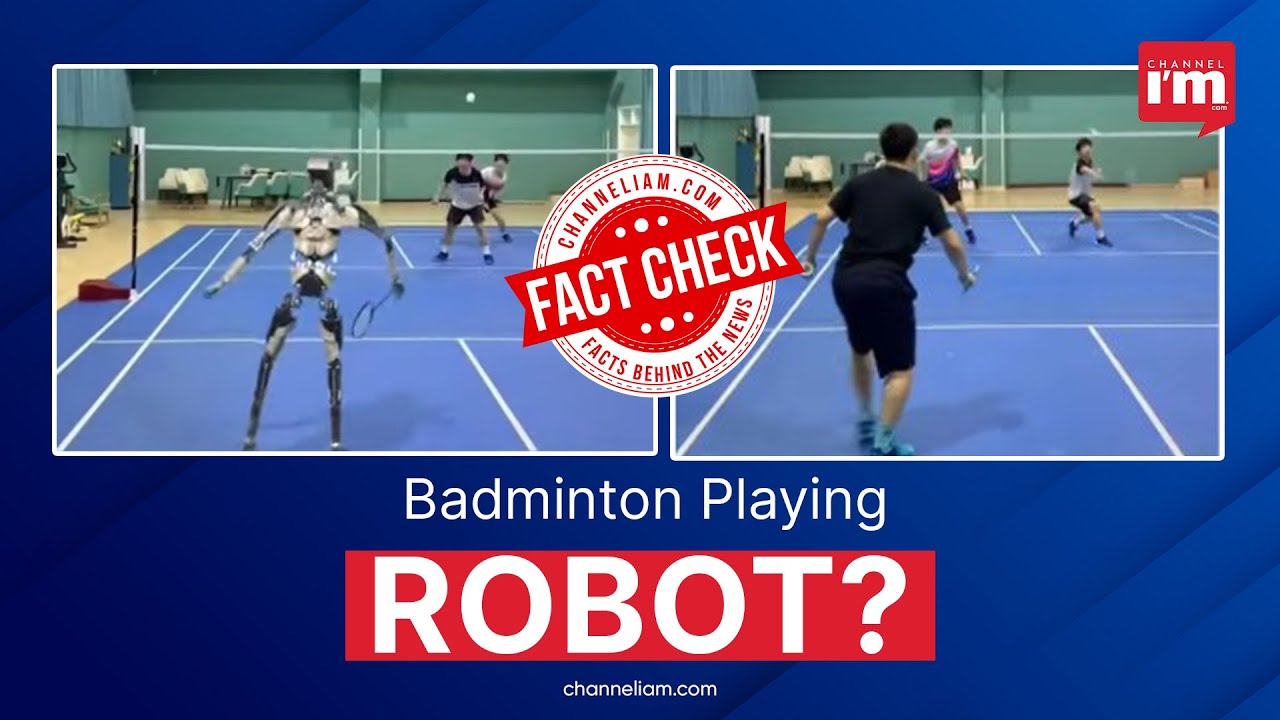 A video of a robot playing badminton has been debunked to be AI - YouTube