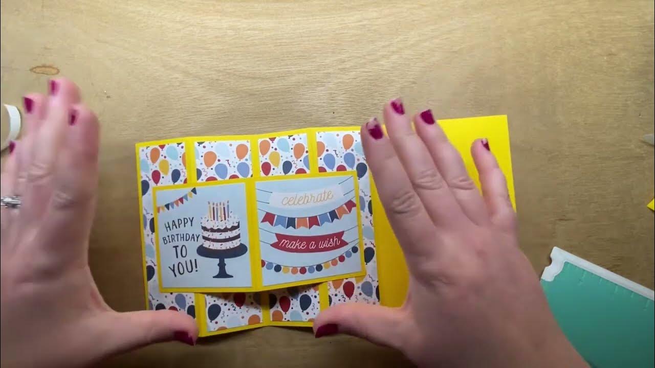 Fun fold birthday card - YouTube