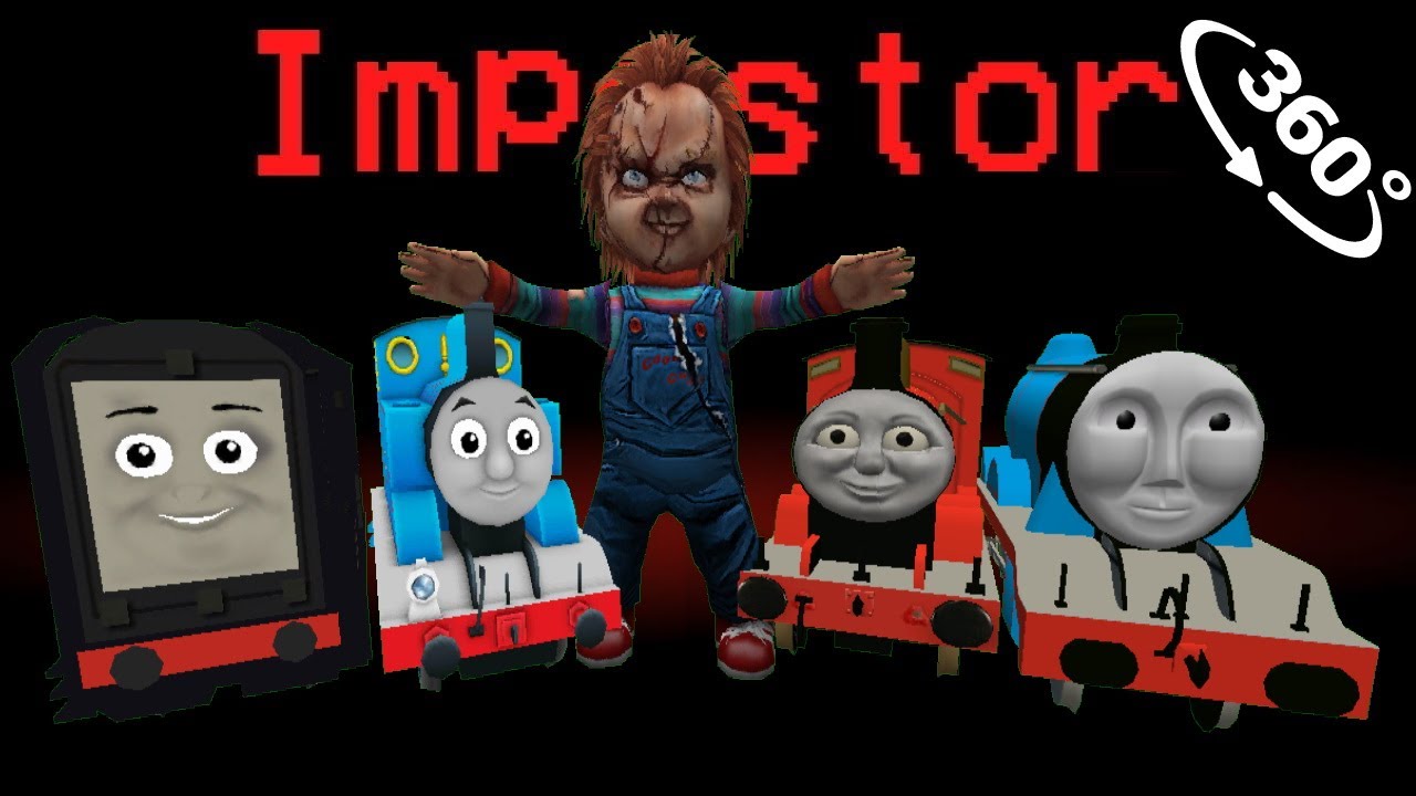 CHUCKY Impostor vs THOMAS and FRIENDS in 🚀 Among Us Minecraft 360 ...