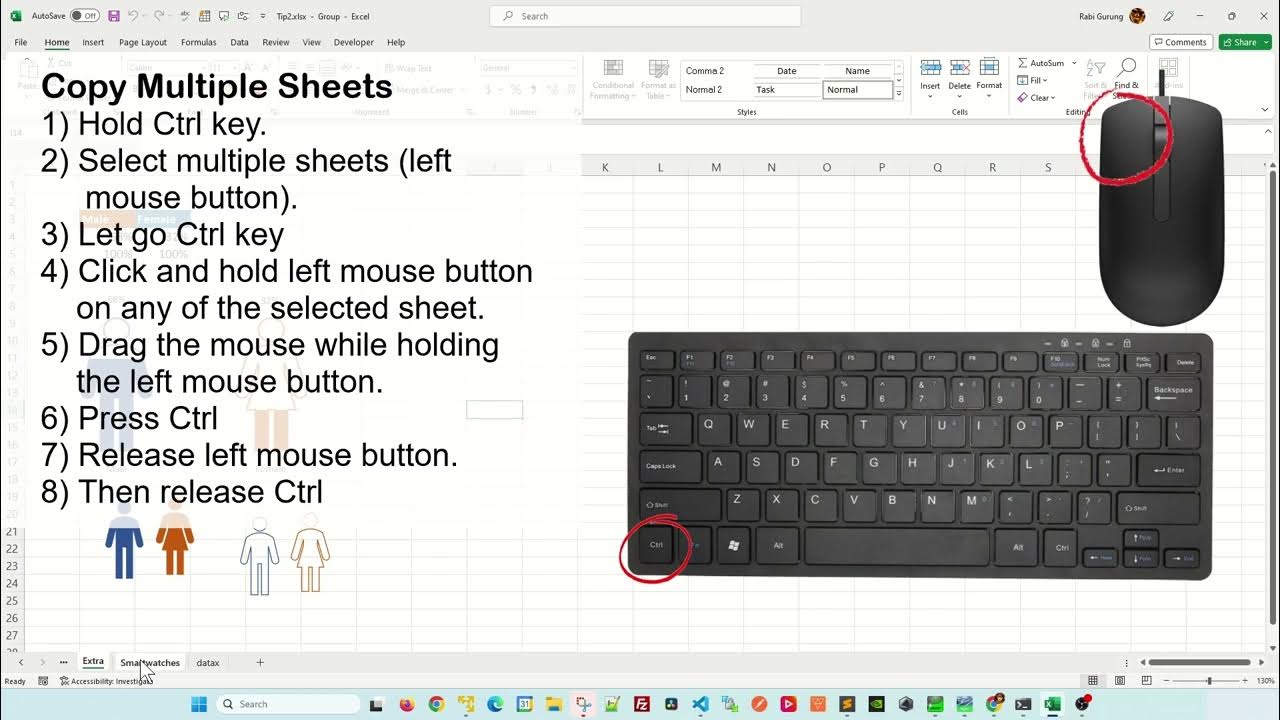 How do I quickly duplicate a sheet in Excel? - Excel Tips and Tricks - YouTube