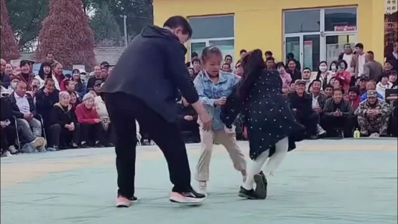Dynamic Martial Arts Showdown Two Little Girls Wrestle in Traditional Match #MartialArts # ...