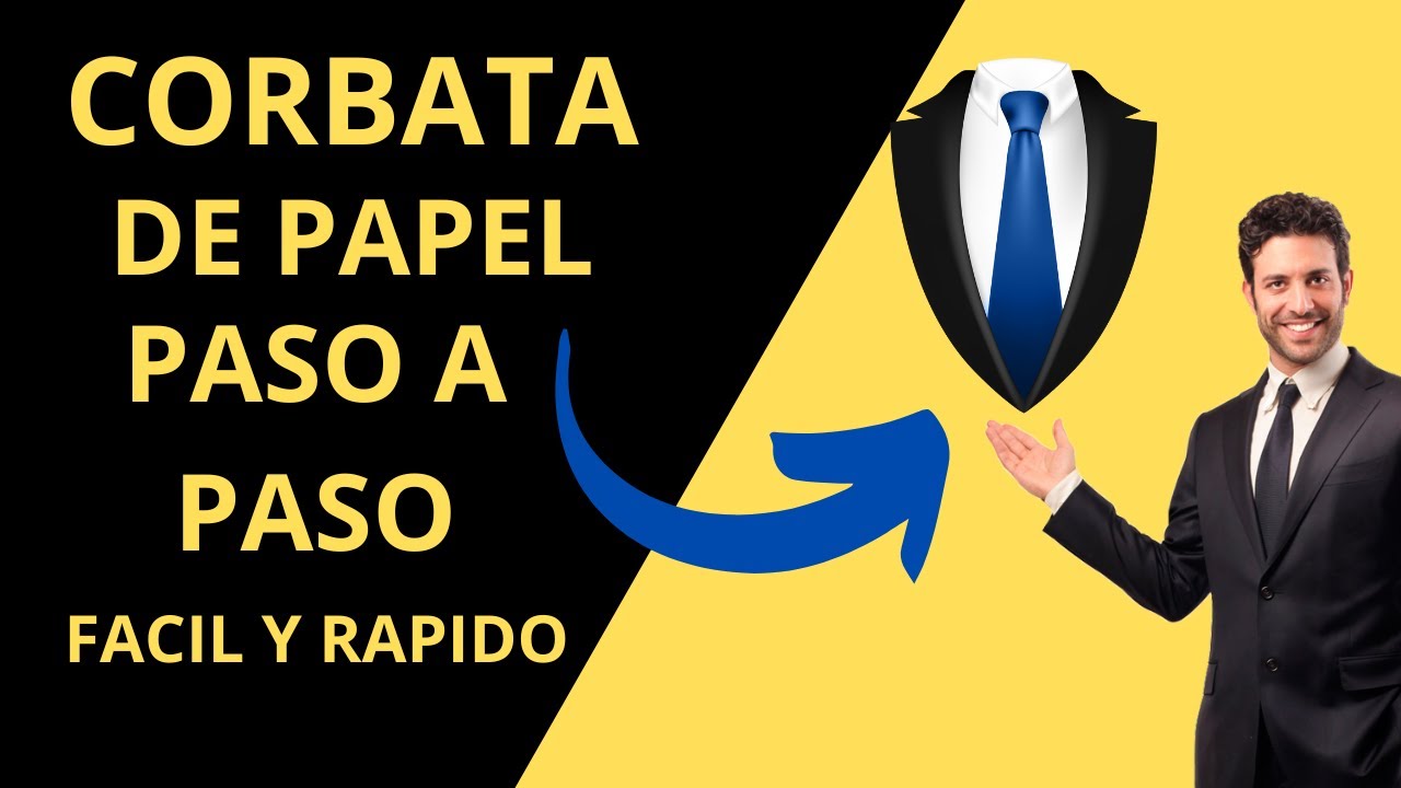Cómo hacer una corbata de papel paso a paso | Manualidad fácil y ...