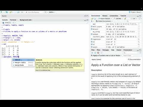 apply lapply sapply in R - YouTube