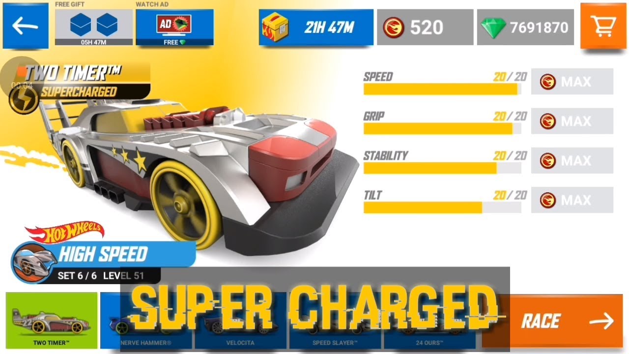 Hot Wheels Race Off - TWO TIMER™️ Supercharged Edition Unlocked - YouTube