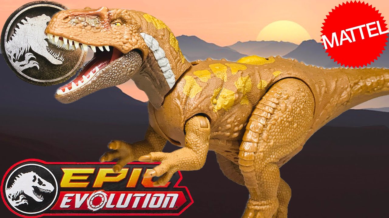 Mattel Epic Evolution Megalosaurus Review!! Jurassic World Wild Roar ...