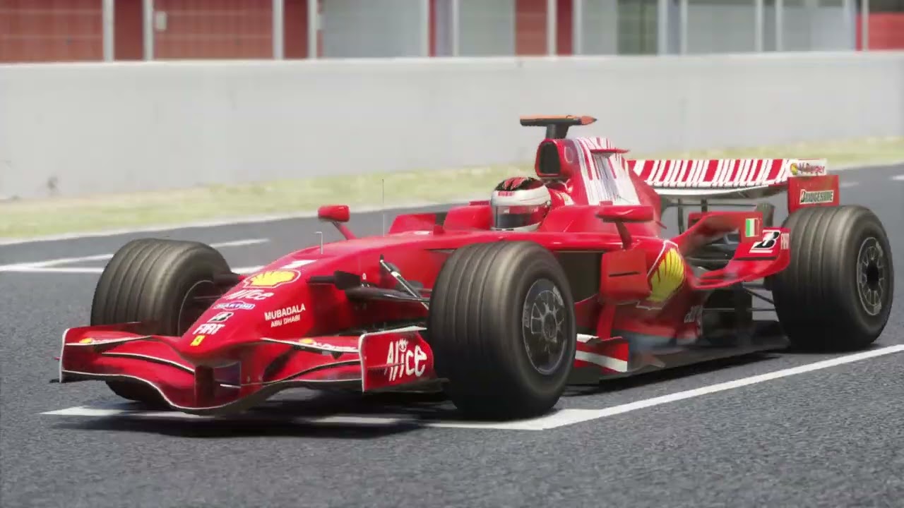 Ferrari f2008 at Barcalona in Assetto Corsa - YouTube