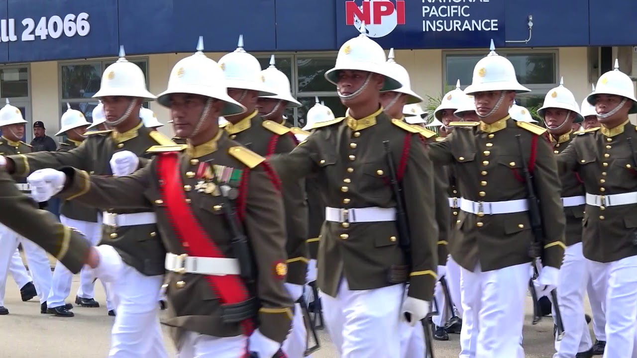 HMAF & Mass Band Military Service Marching - HM King Tupou VI 60th ...