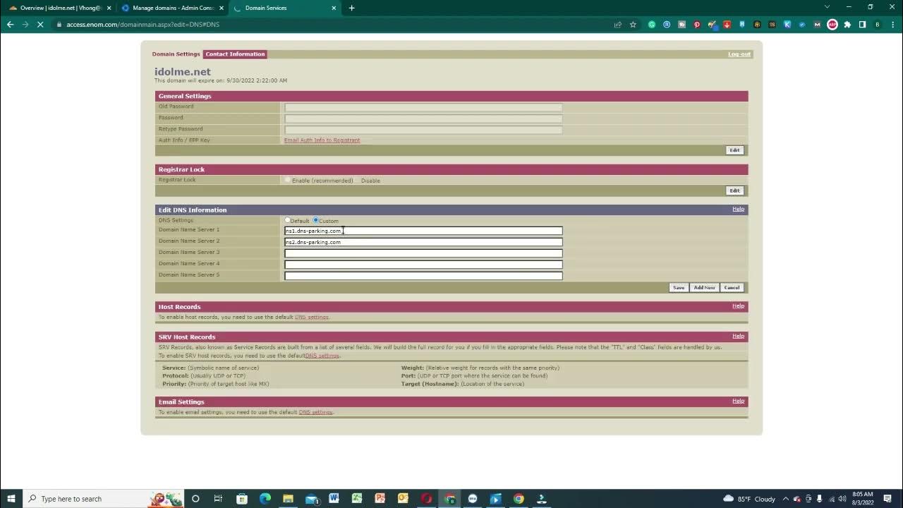 Cloudflare change name server to Enom google services #thatilocanoman - YouTube