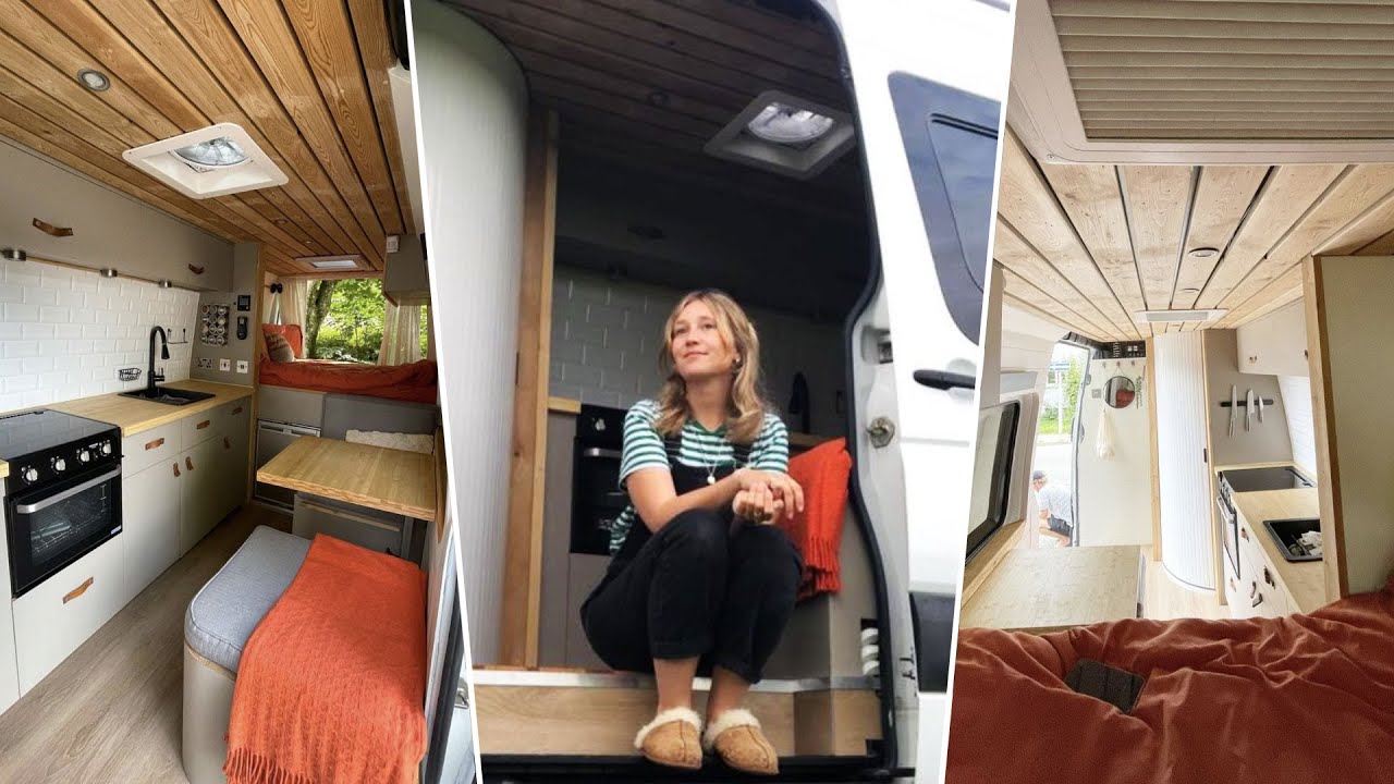 How SHE STAYS SAFE in SOLO FEMALE VAN CONVERSION | Super Secure Self ...