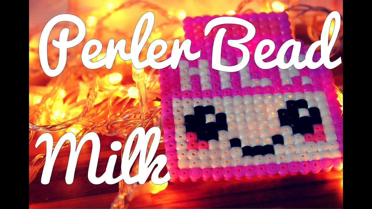 Kawaii Perler Bead Milk carton - YouTube