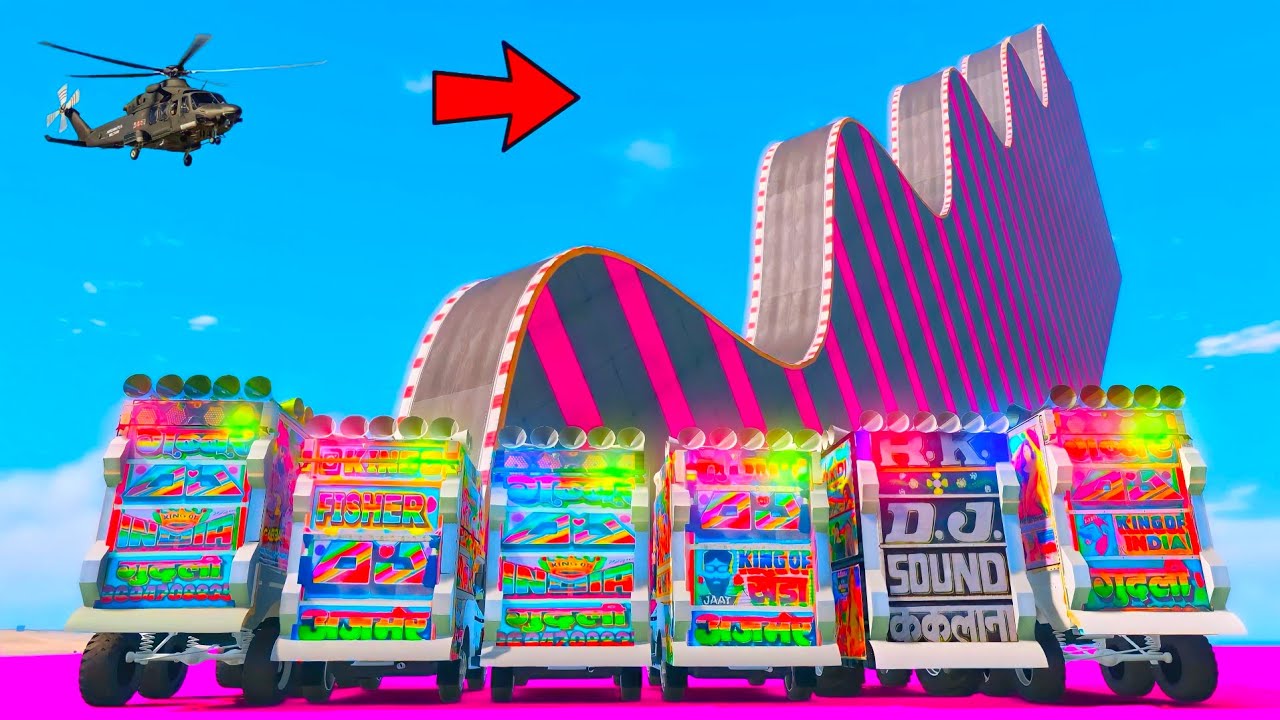 Indian all Top DJ Motu Patlu super Mega Ramp 😱😲😱 challenge !! $100000 ...