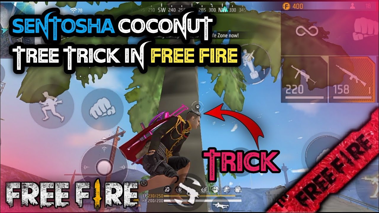 Sentosha Free Fire Coconut Tree 🌴 Hiden Place Trick - YouTube