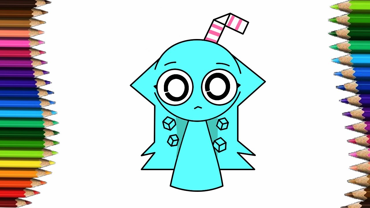 How to draw AQUA | SPRUNKI Incredibox | Step by step - YouTube