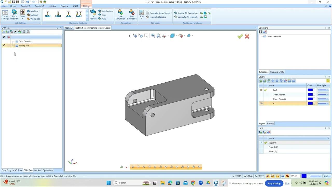 BobCAD CAM V36 New Copy Machine Setup - YouTube