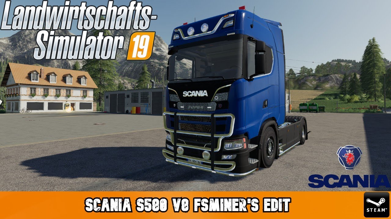 👉LS 19 Modvorstellung - Scania S580 V8 +Tieflader👈Pc Mod LS19 Mods ...