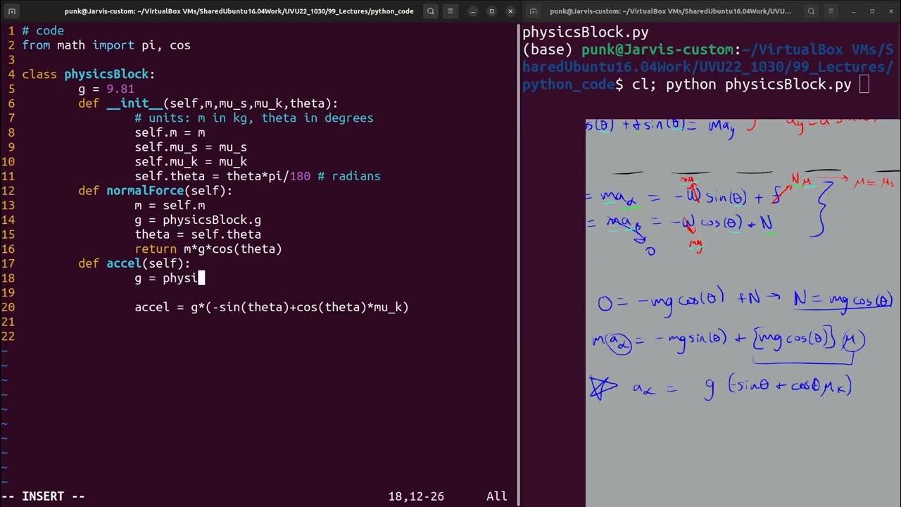 Solving Problems With Python Block Sliding Down Slope Physics Problem Youtube