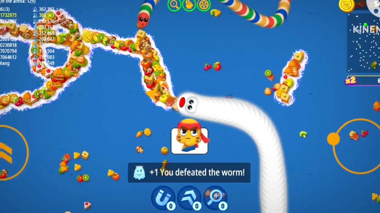 #LEVEL UP AND GETTING 1ST RANK IN WORMS ZONE# GAMEPLAY# WITH ME#(PART ...