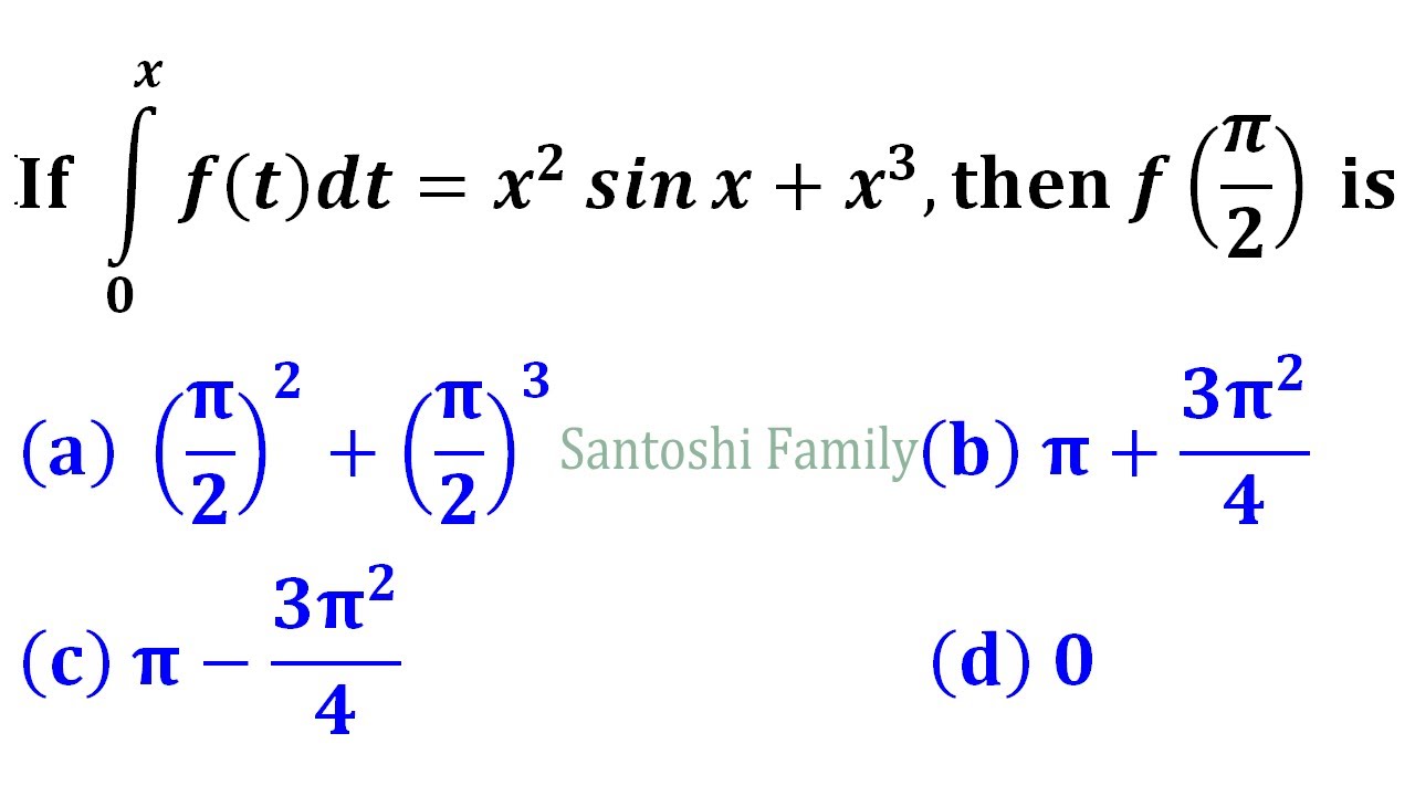 Leibnitz rule of differentiation under integral calculus IIT Jam 2008 ...
