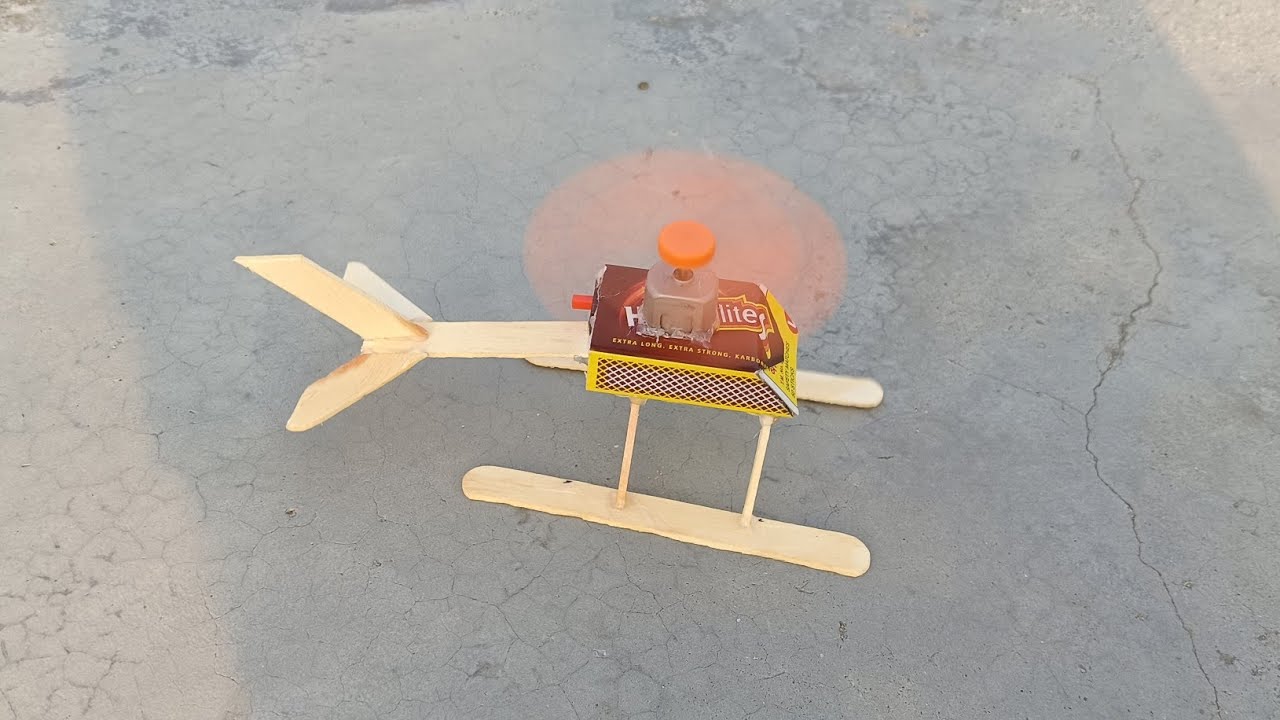 How to make matchbox helicopter at home | Diy mini drone toy project ...