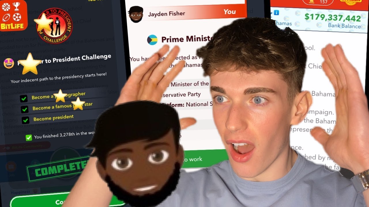 Bitlife Weekly Challenge Completed! Becoming President With $1000000000 ...