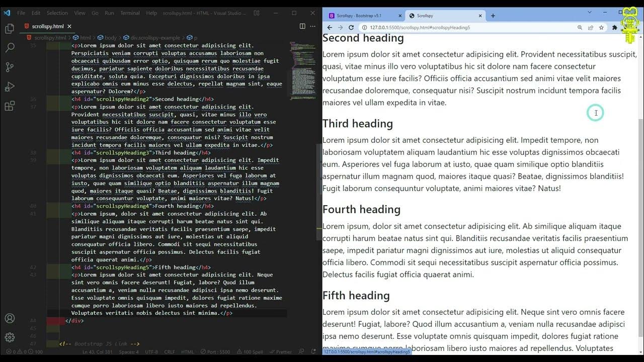 Bootstrap Scrollspy - YouTube