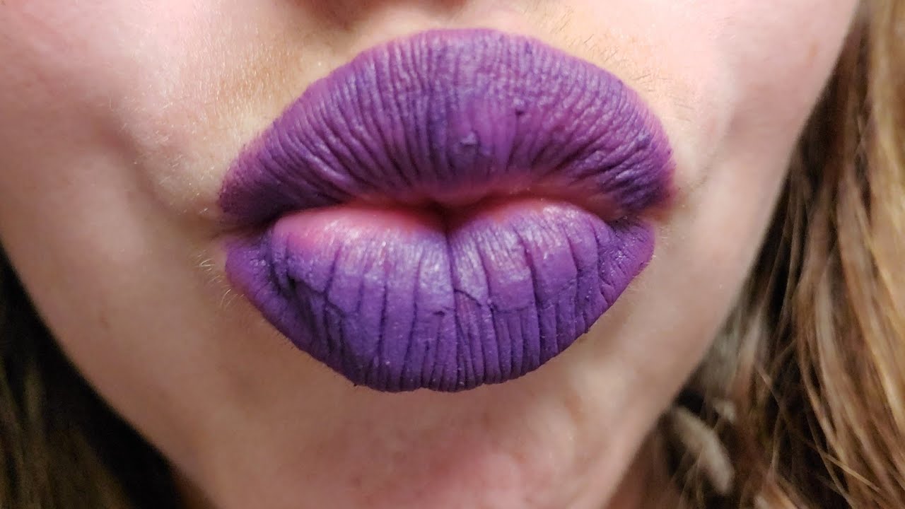 Purple Lipstick ASMR Triggers - YouTube