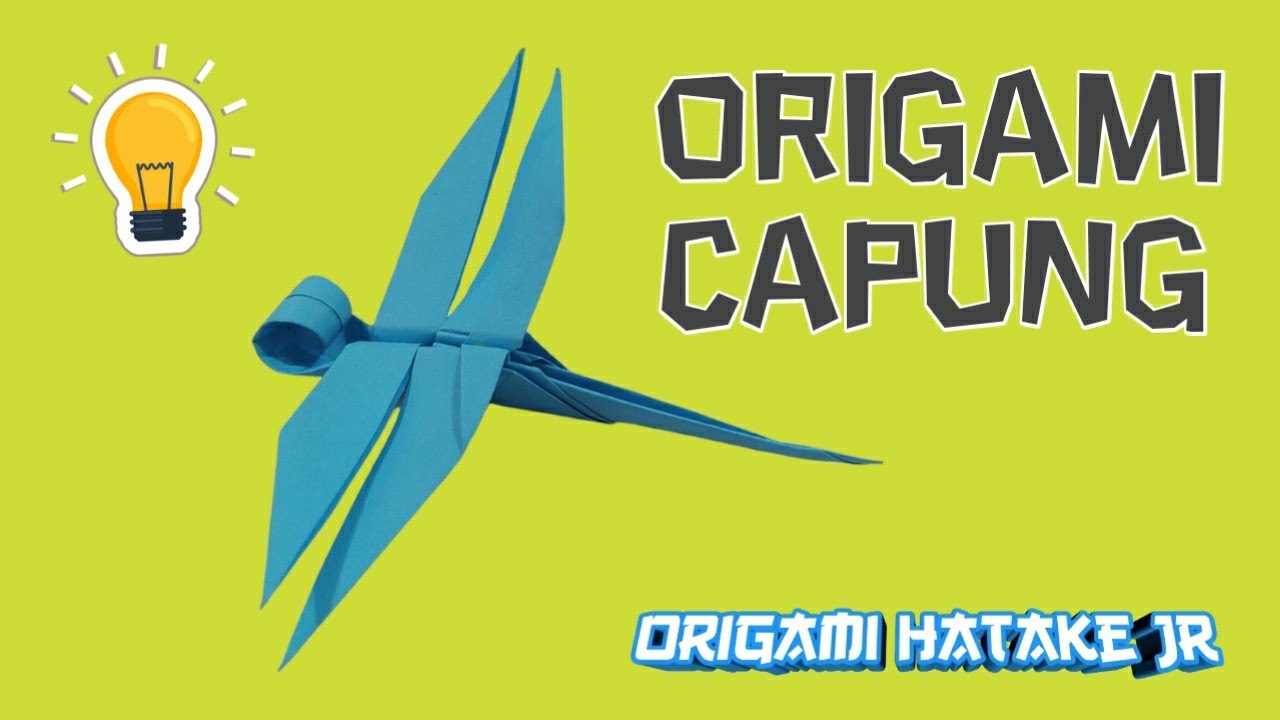 Cara Membuat Origami Capung‼️Dragonfly Origami - YouTube