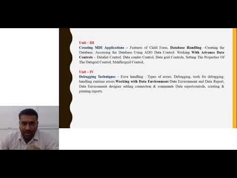 BCCA Sem III - Visual Basic : Lecture 1 - YouTube