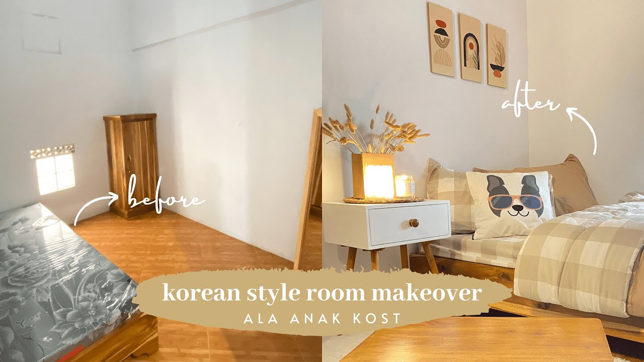 extreme bedroom makeover (korean style 🇰🇷) kamar minimalist 2,5x3m ...