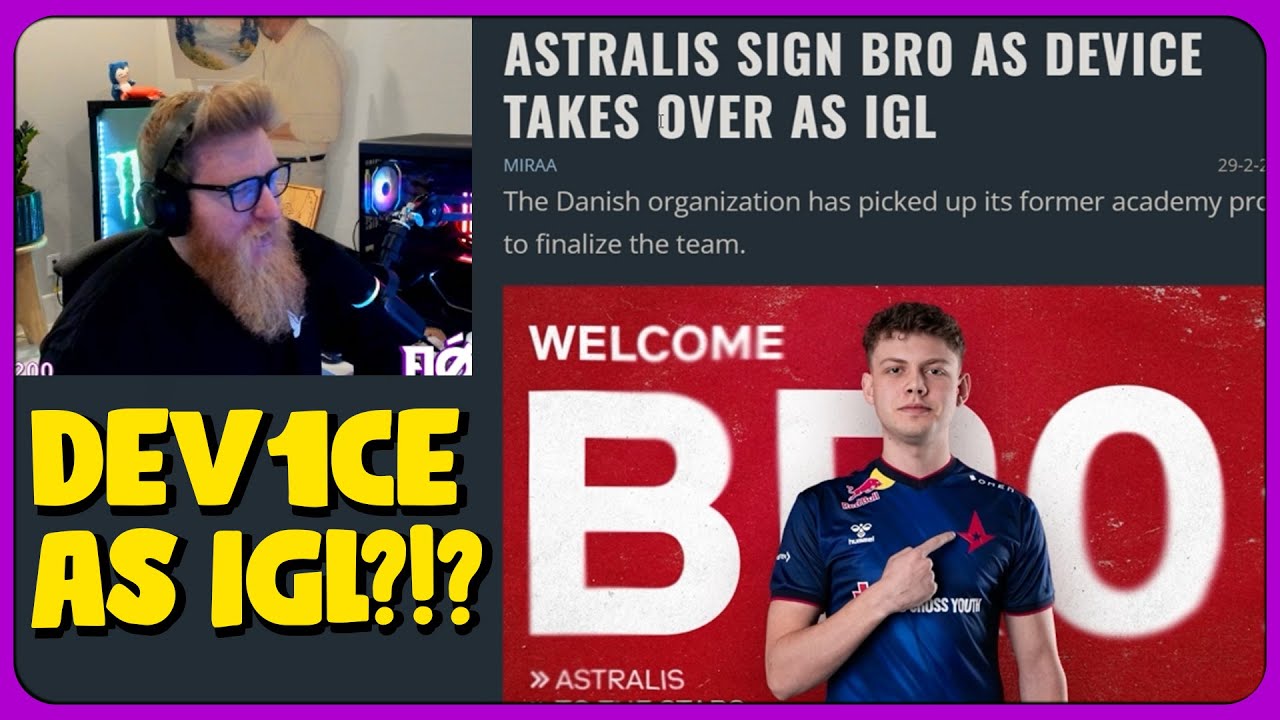 fl0m Reacts to br0 Joins Astralis & dev1ce as IGL - YouTube
