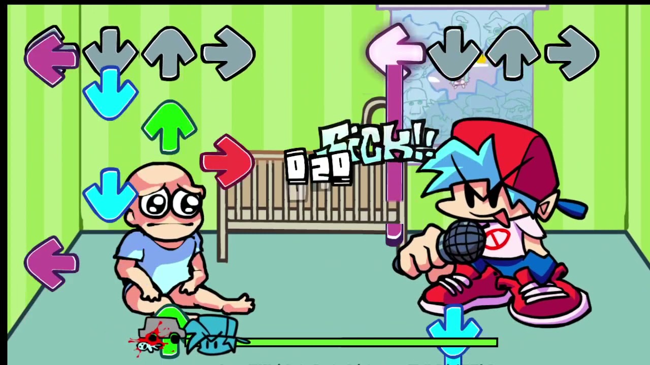 FNF but it's Boyfriend's little brother (Baby Blue Brother Mod) (NOT ...